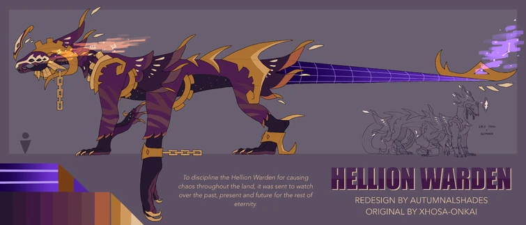 finished! hellion warden; redesign of my redesign to attempt to make it an actual time warden ...