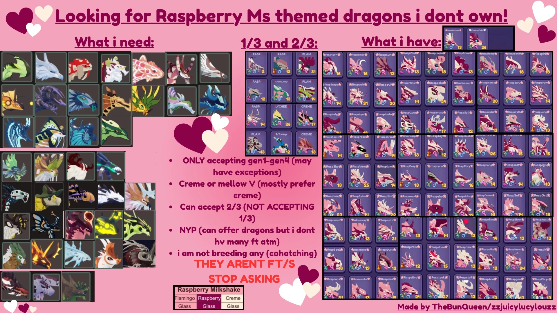🤍🌸Lf raspberry milkshake themed dragons i dont own!🌸🤍 | Fandom