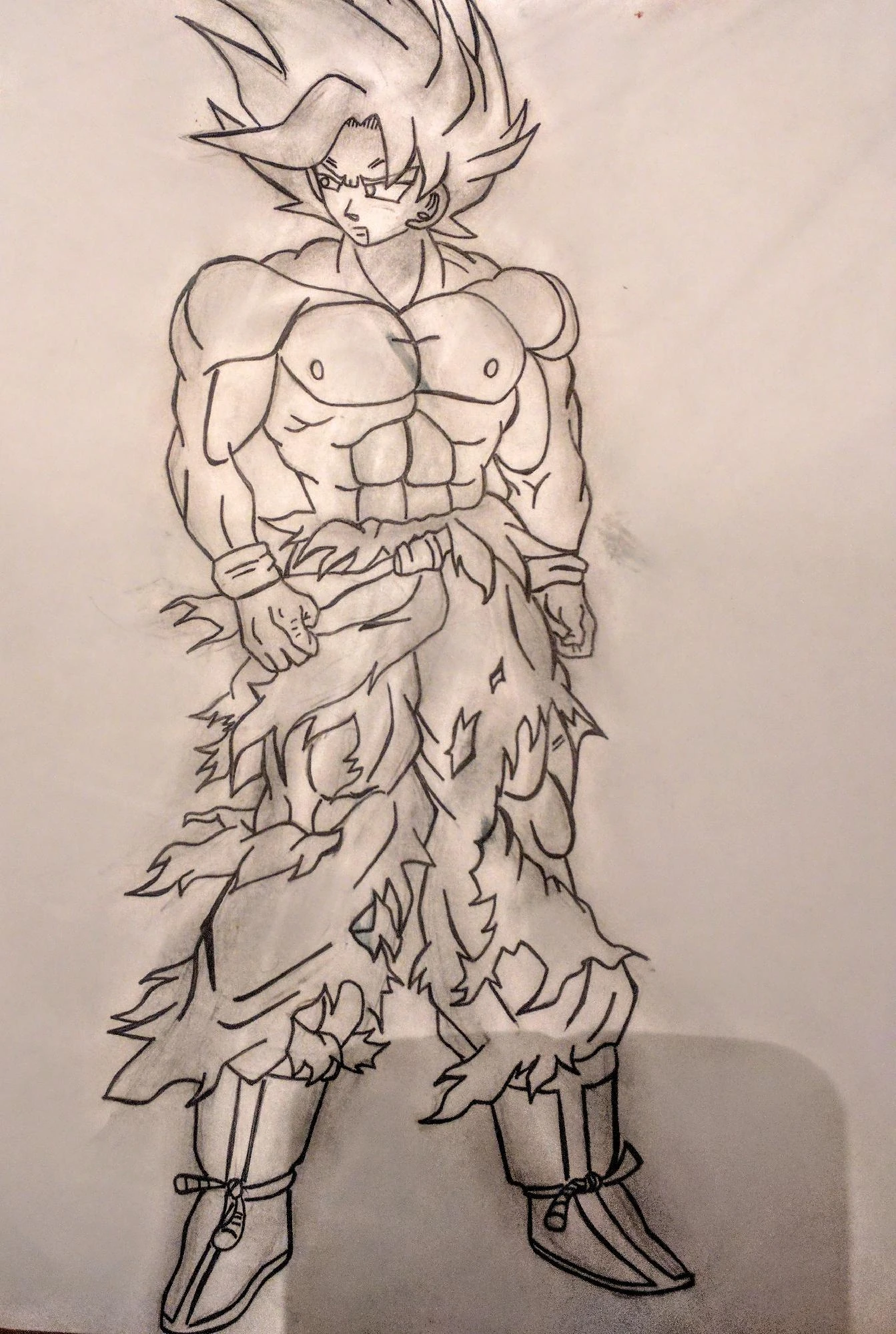 SSJ Goku (Shaded Sketch) | Fandom