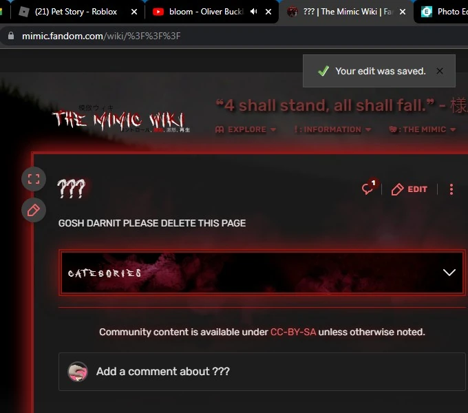 PLS DELETE THIS PAGE TOO | Fandom