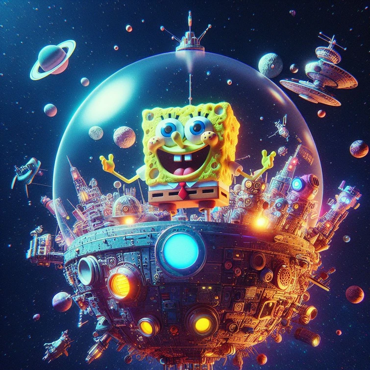 Some AI Art of SpongeBob SquarePants in Space | Fandom