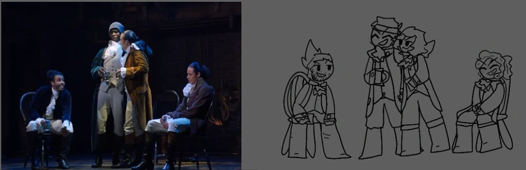 Day 1 of drawing my favorite Hamilton poses | Fandom
