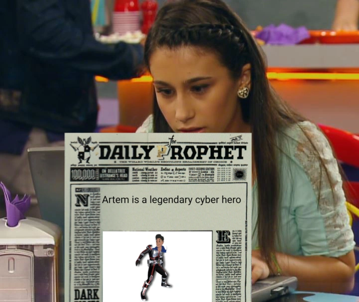 Gigi Rueda reading Daily Prophet Article About me | Fandom