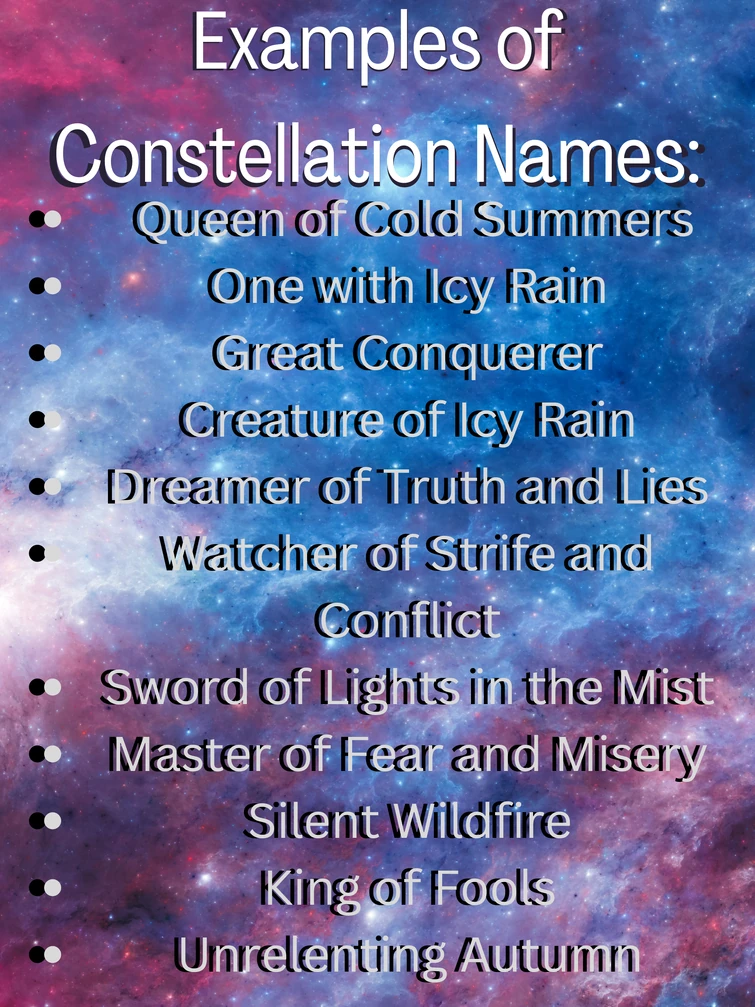 Constellation Name Generator (by birthday) | Fandom