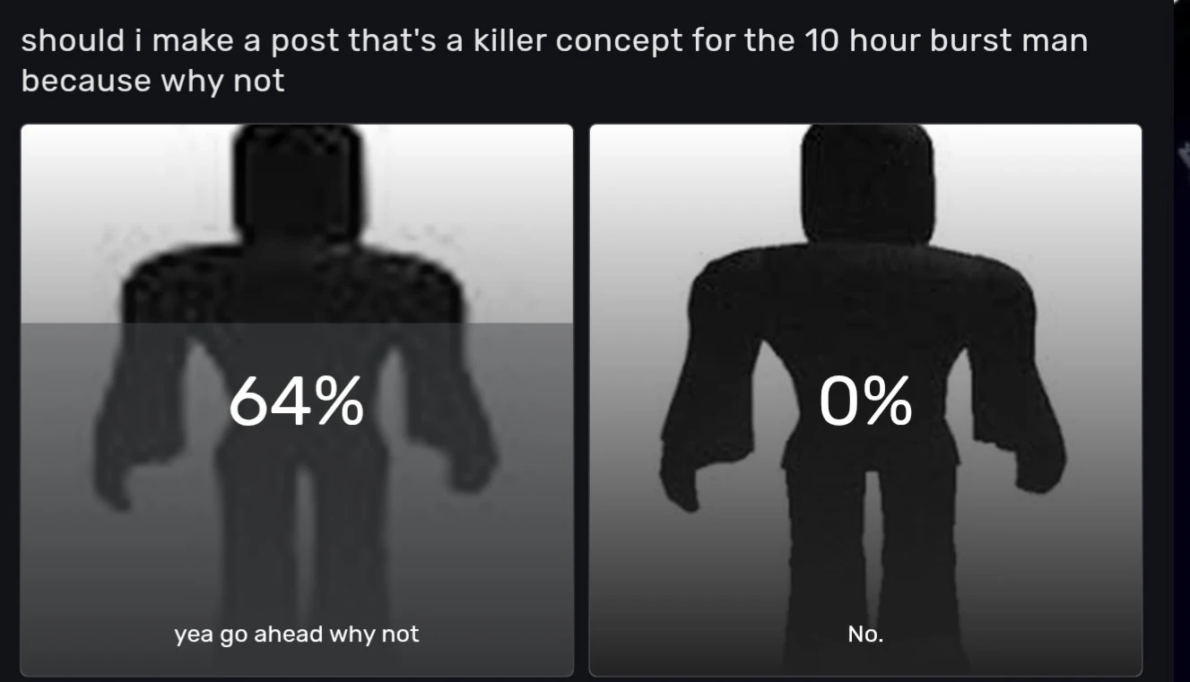 10 hour burst man if he was a killer in forsaken | Fandom