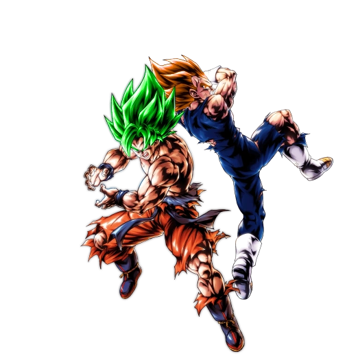 Super Saiyan Green Goku and Super Saiyan Orange Vegeta DB Legends Style ...