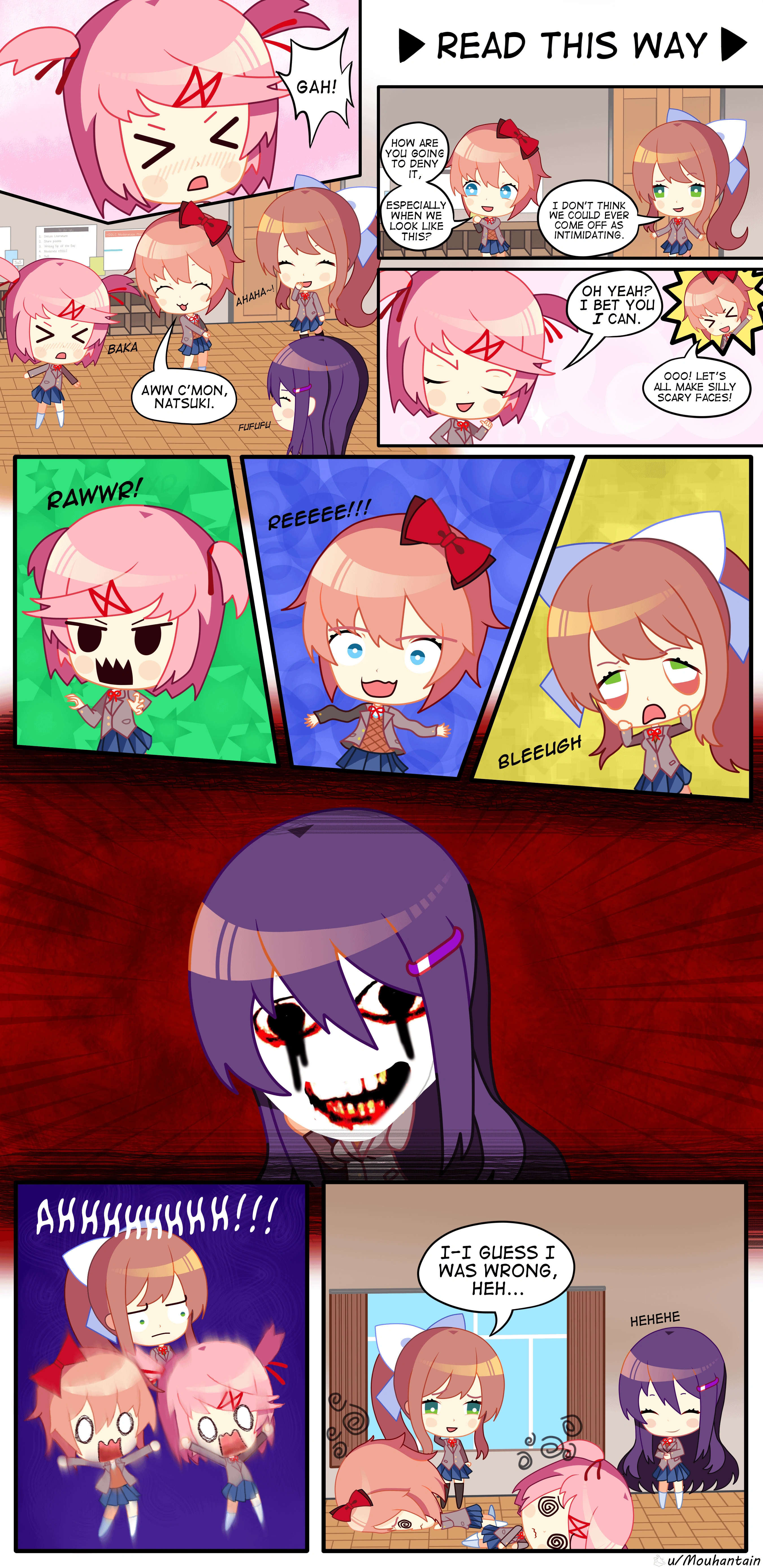 DDLC comic: scary face | Fandom