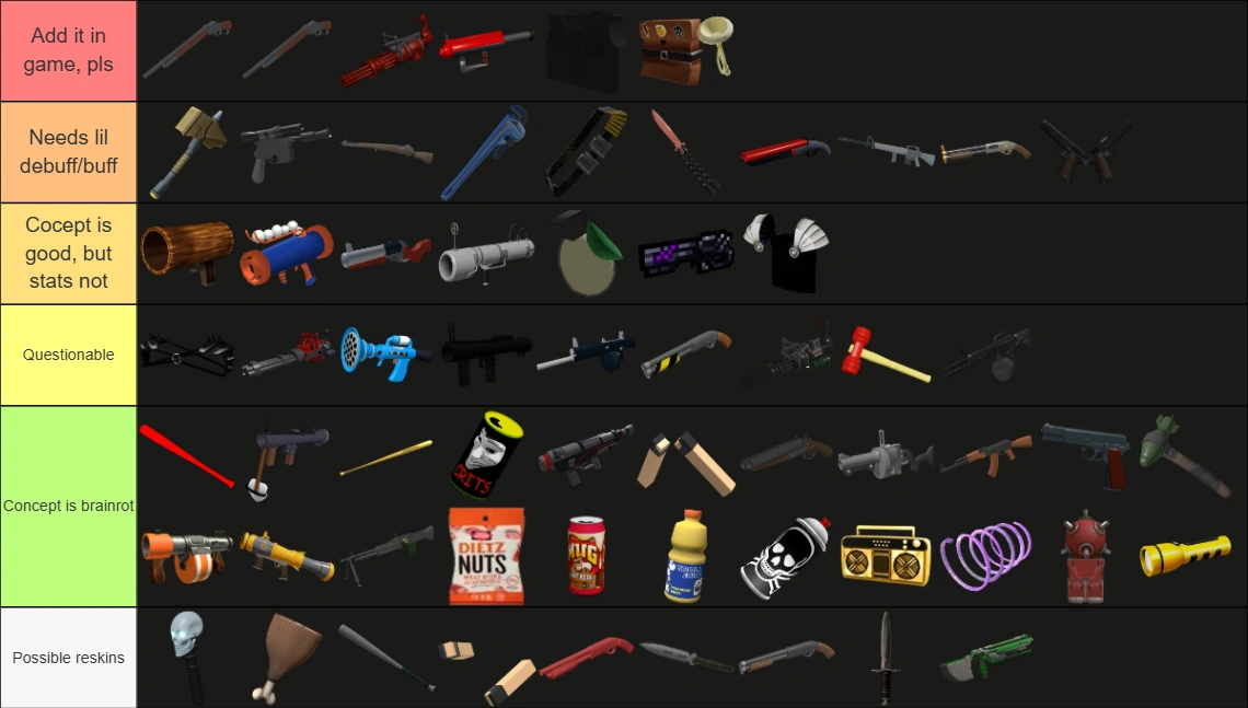 Hm... 'joke weapons in casual' possibility | Fandom