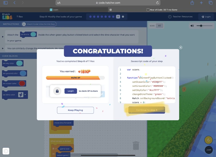 -Hour of Code Tutorial!--Create a 3D T-Rex Game- | Fandom