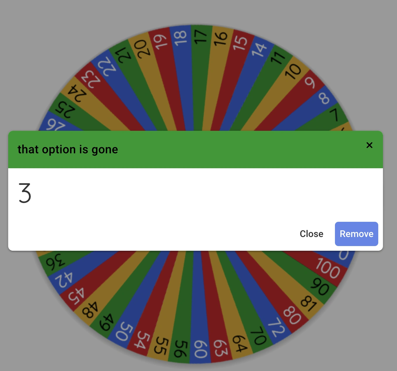 spinning the wheel until it lands on my favourite numberblocks ...