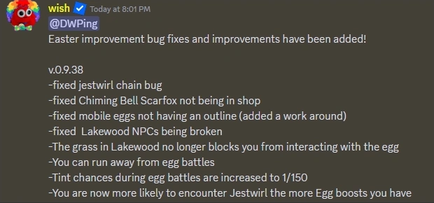 new update + patch notes | Fandom