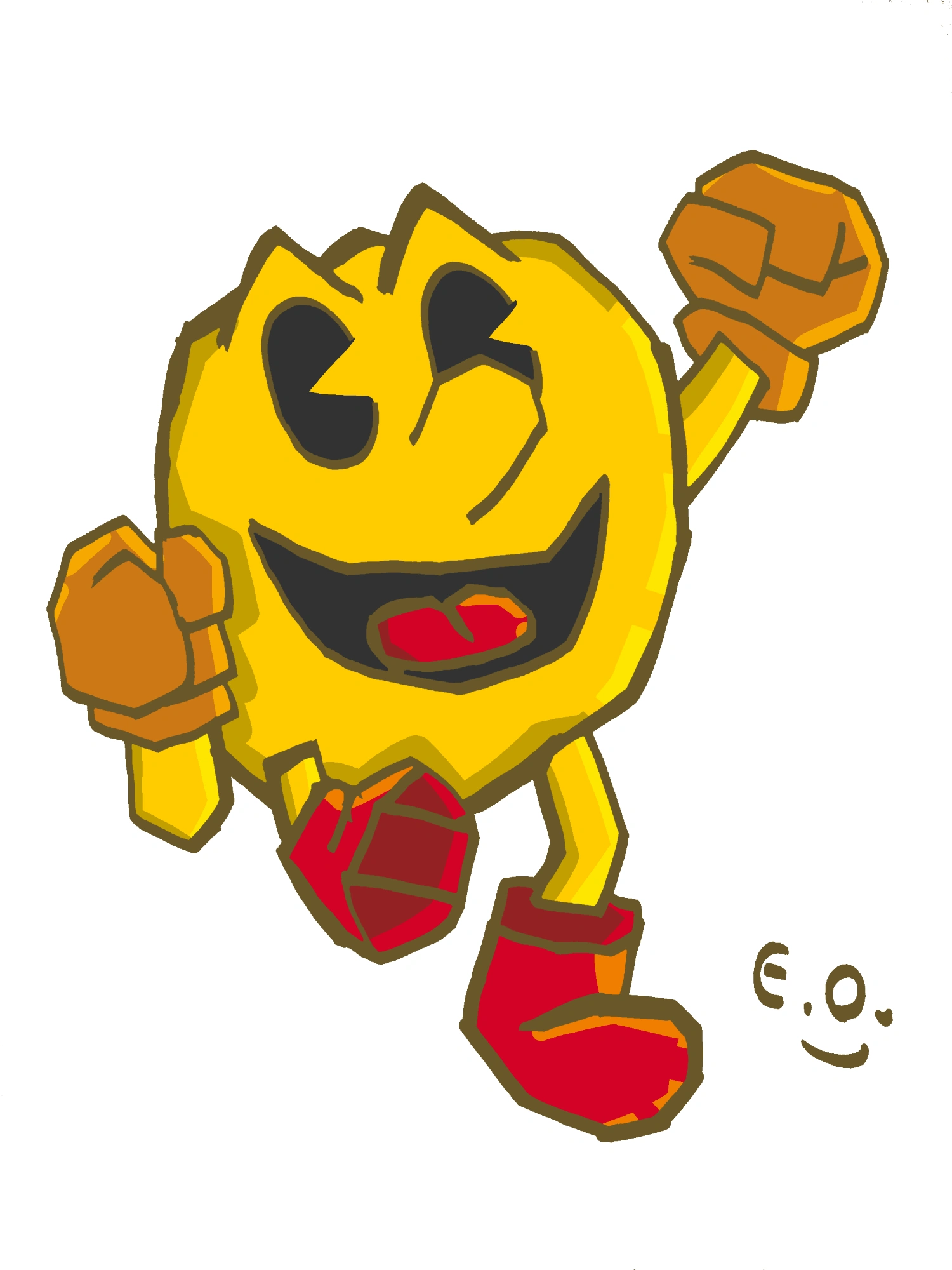 My drawing of Pac Man in the Sonic Battle art style | Fandom