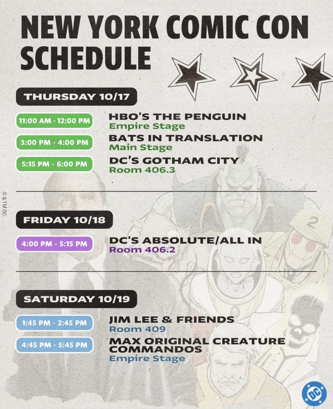 NYCC schedule | Fandom