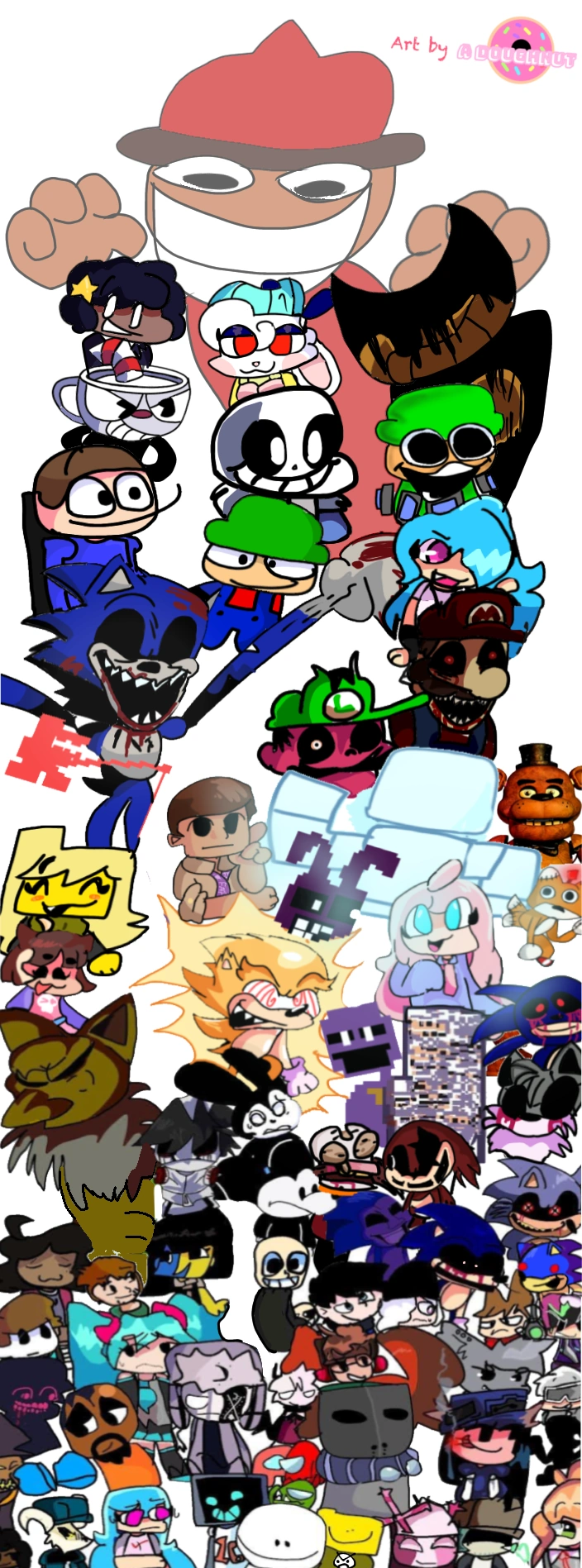 I drew all of My favorite fnf mod V2 lol | Fandom