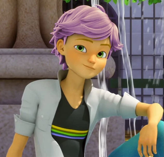 Adrien with purple hair | Fandom