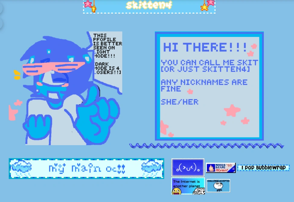 made a mini spacehey profile because why not | Fandom