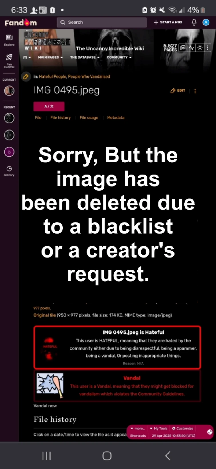 STOP IT WITH THE GRAPHIC IMAGERIES. | Fandom