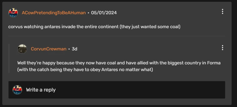 Corvus watching Antares conquer Centaura and commit war crimes(they ...