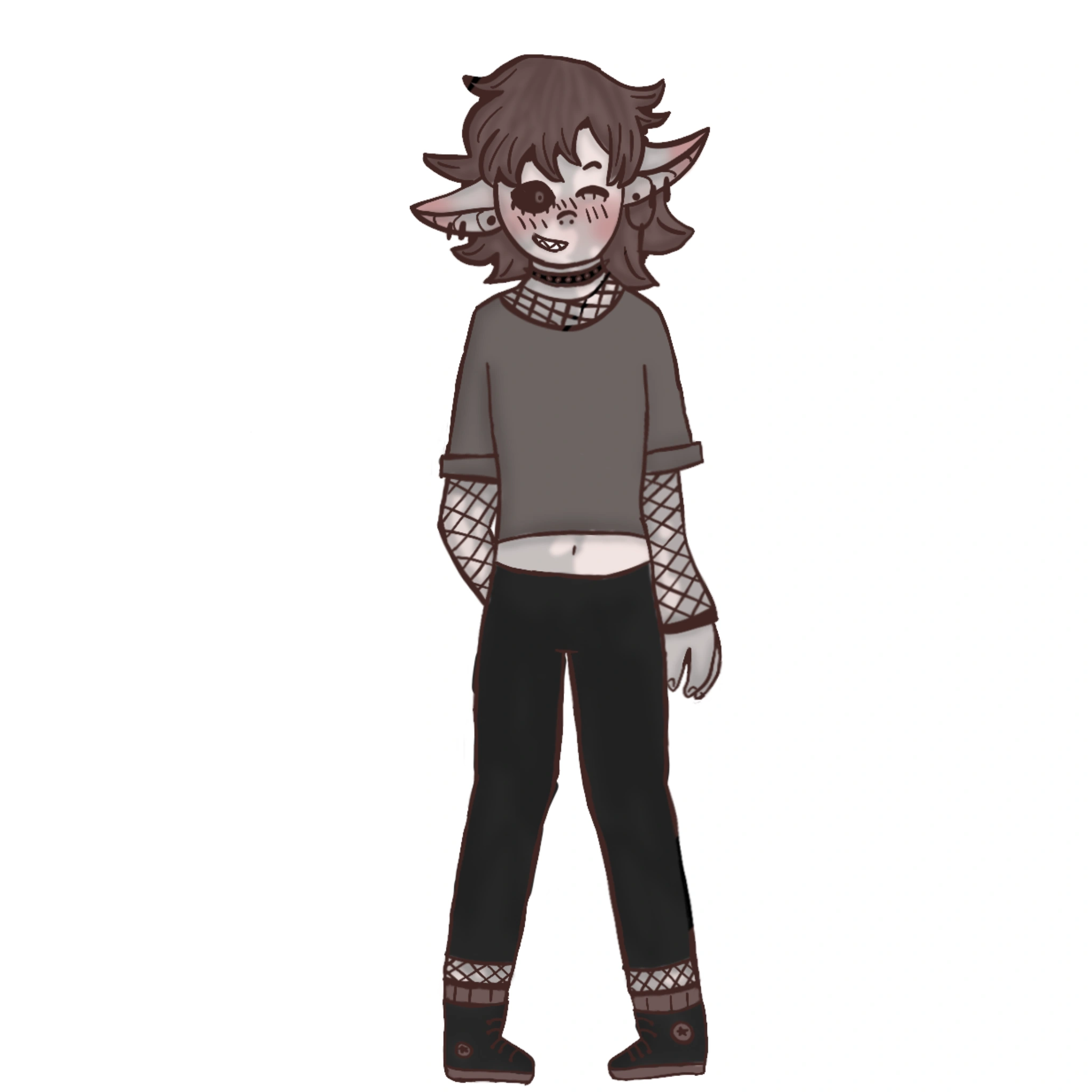 I drew an emo elf-thing. | Fandom