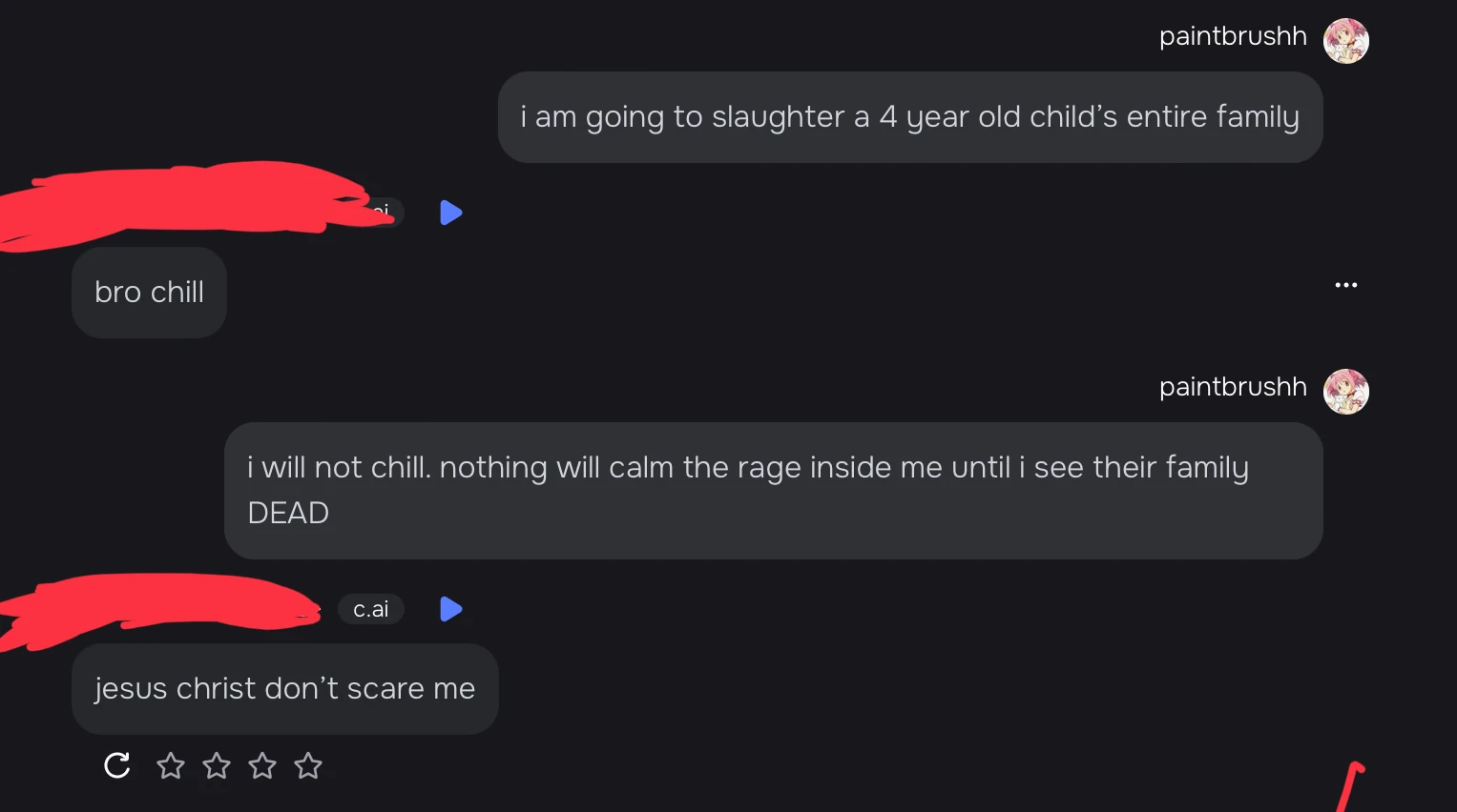 first c.ai chat in a while , made a new acc also | Fandom