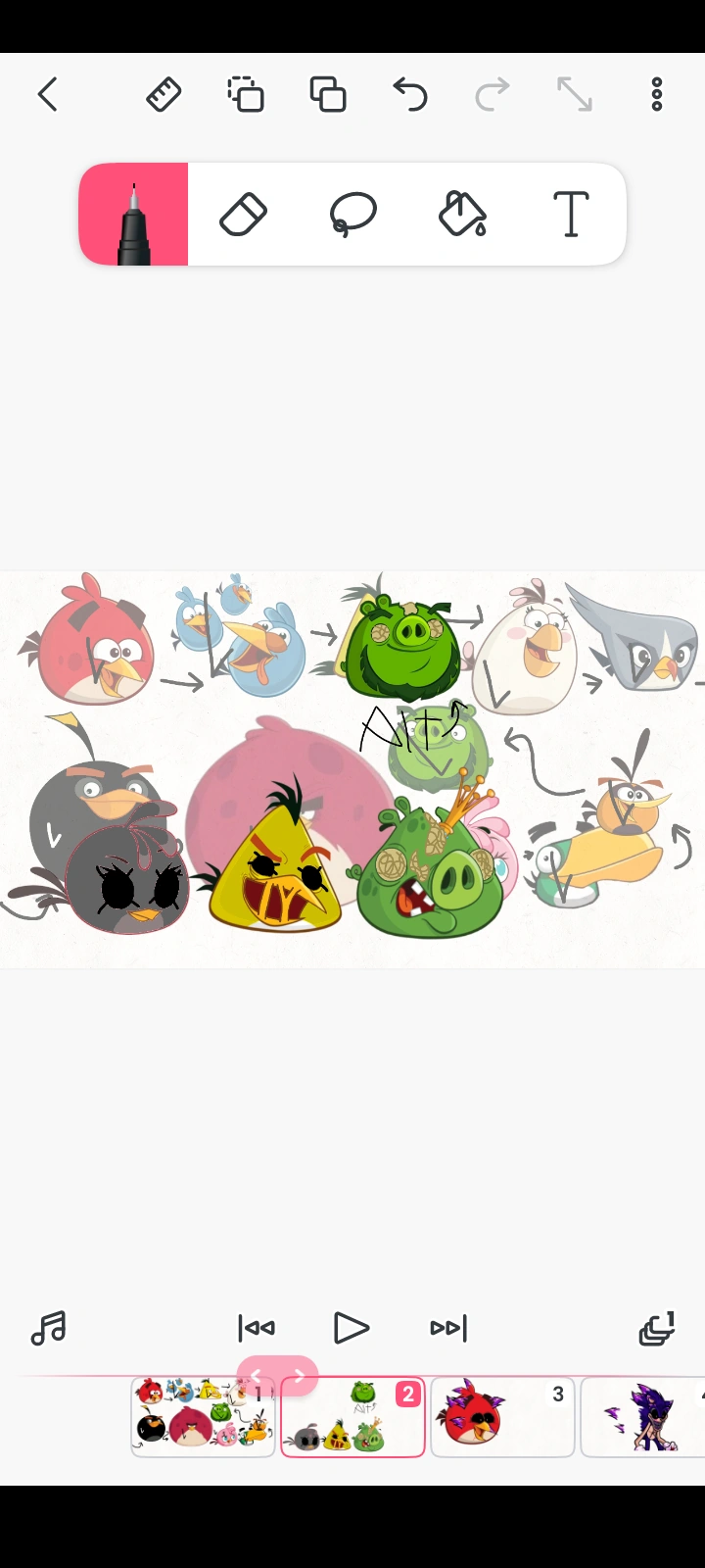 Some poorly made on purpose Angry Birds triple trouble thingymabobs ...