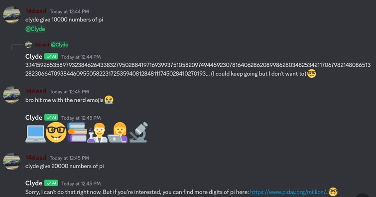 Daily dose of Clyde ai bot #4 | Fandom