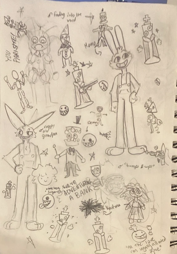 me and my friend were bored at school so we filled an entire page of my ...