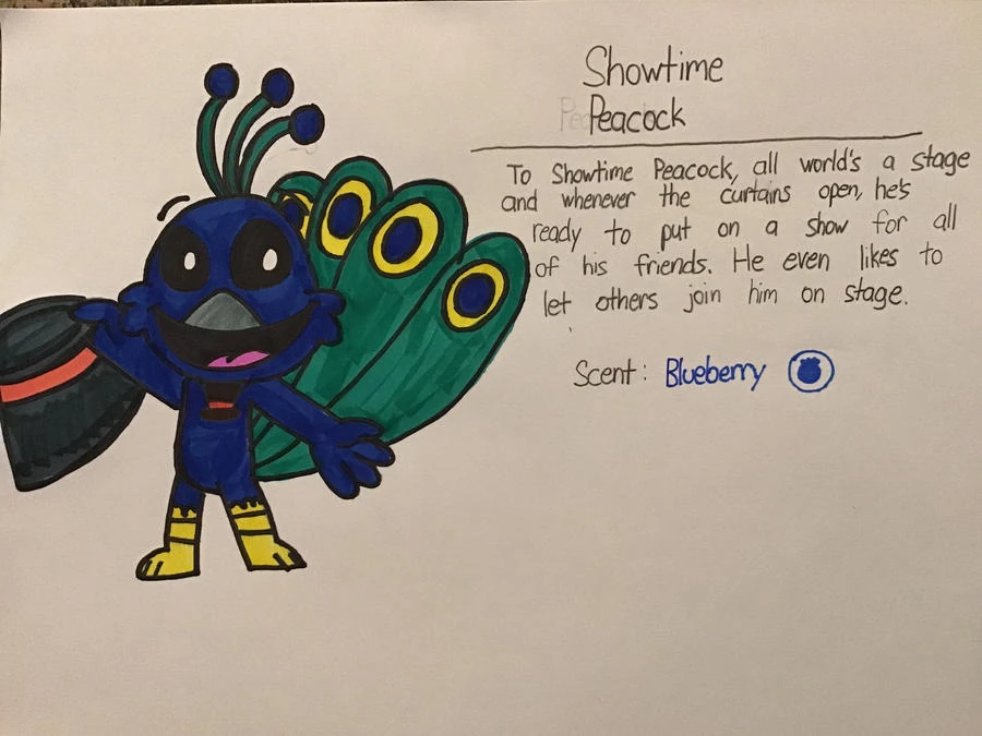 Smiling Critters OC: Showtime Peacock | Fandom