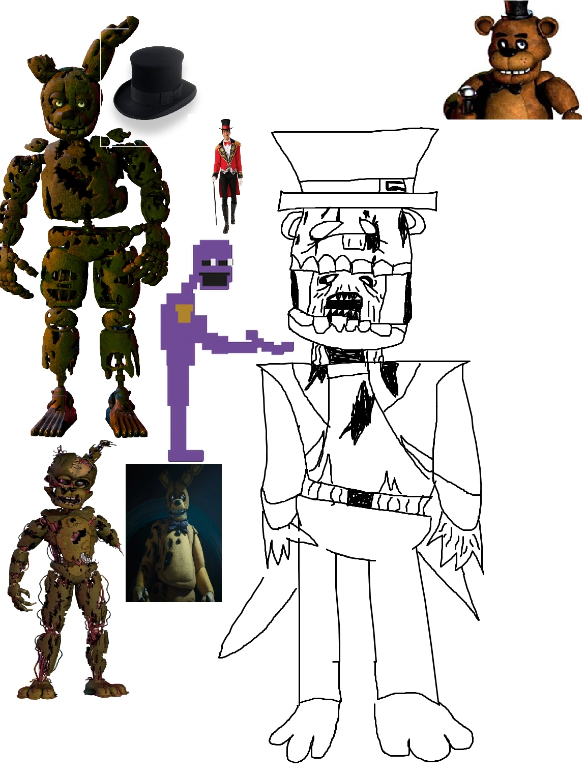 My copyright free Springtrap redesign | Fandom