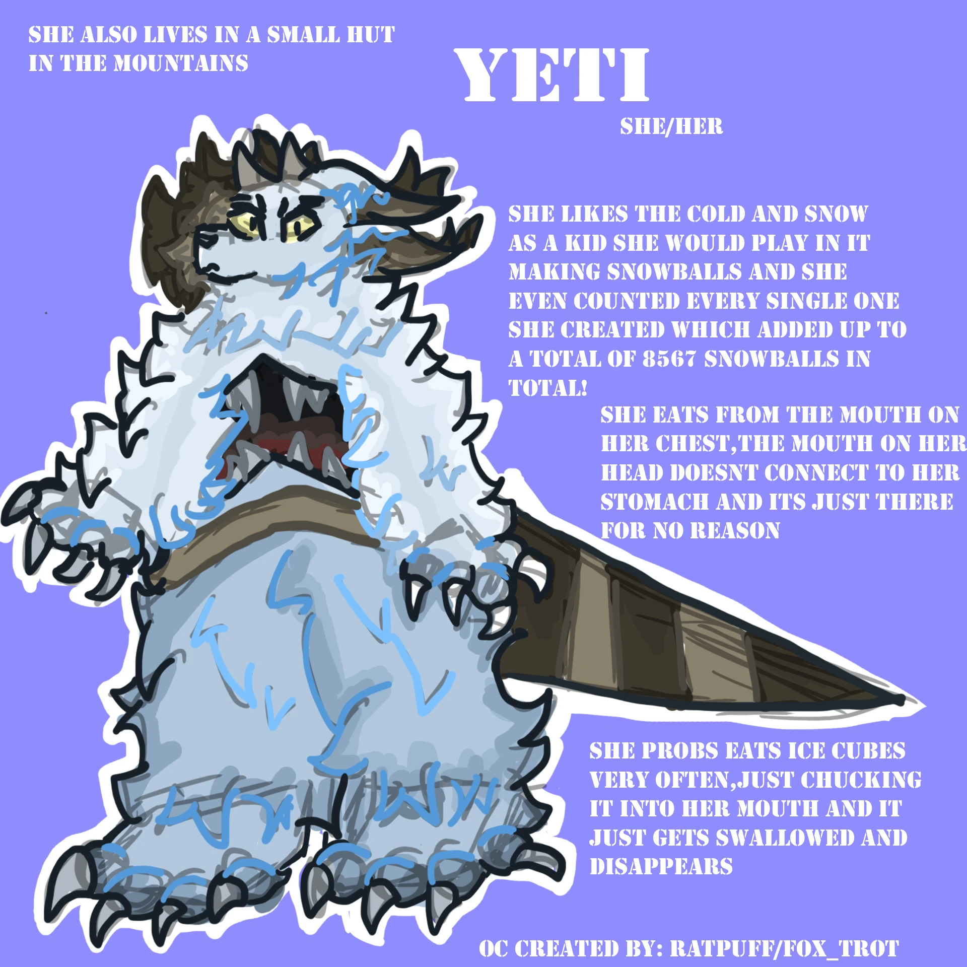 New oc!! meet yeti! | Fandom