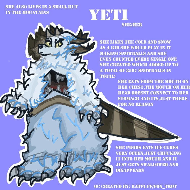 New oc!! meet yeti! | Fandom