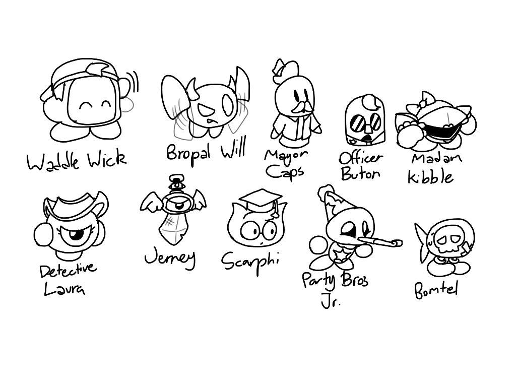 I made Paper Kirby-esque allies | Fandom