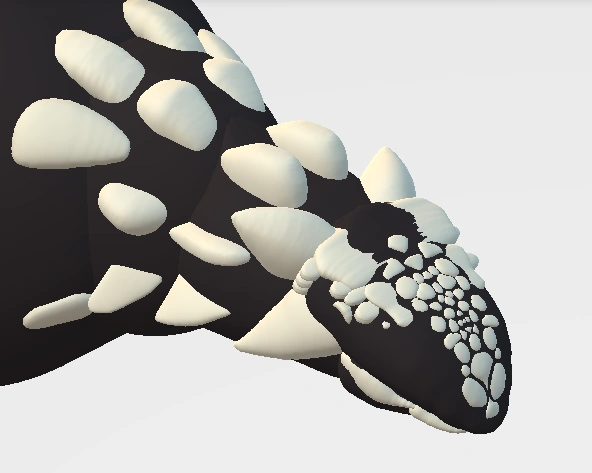 Ankylosaurus Club tail and head with basic color not textured. | Fandom