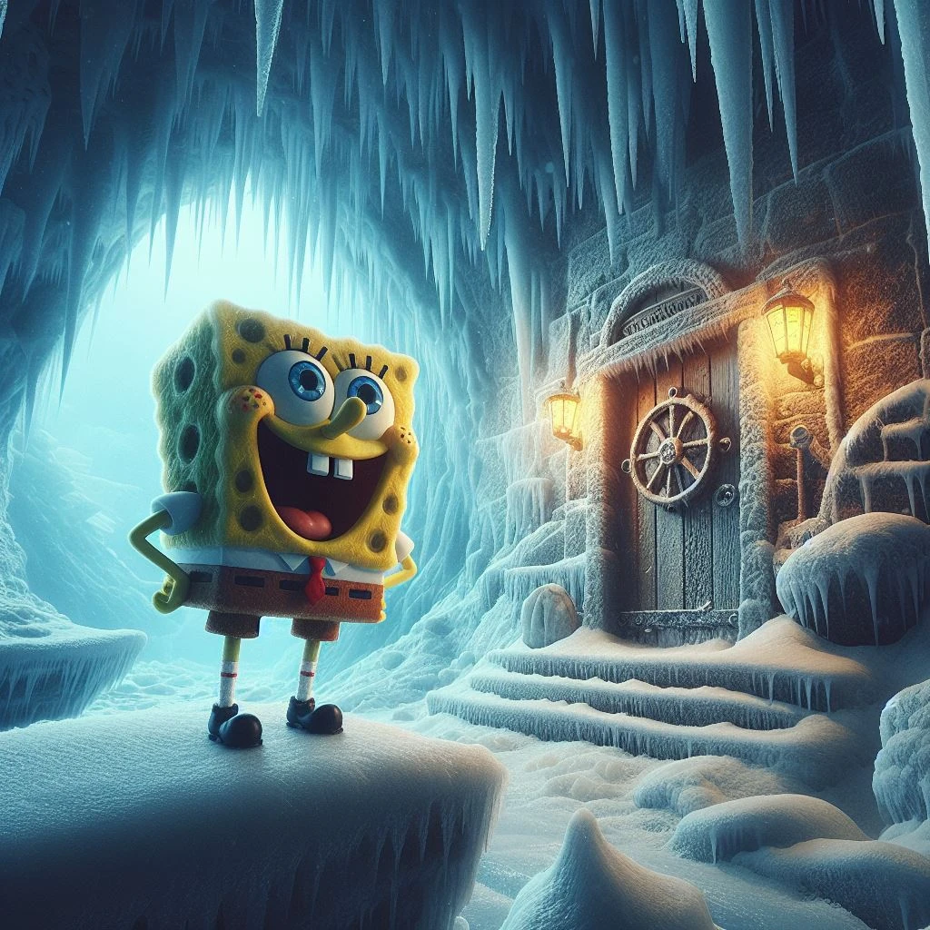 Some AI Art of SpongeBob SquarePants in a Frozen Cave | Fandom