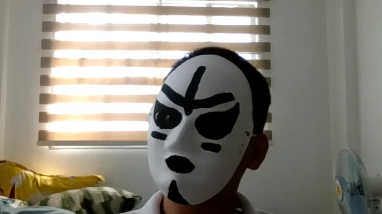 i made a kabuki mask for my arts project and this is how it looks | Fandom