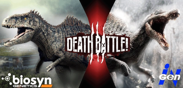 InGen Spinosaurus vs Biosyn Giganotosaurus (Jurassic Park /// vs ...