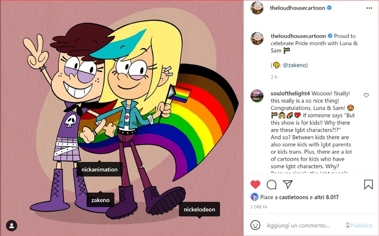 After 5 years, for the 1° time the crew has published a post for Pride ...