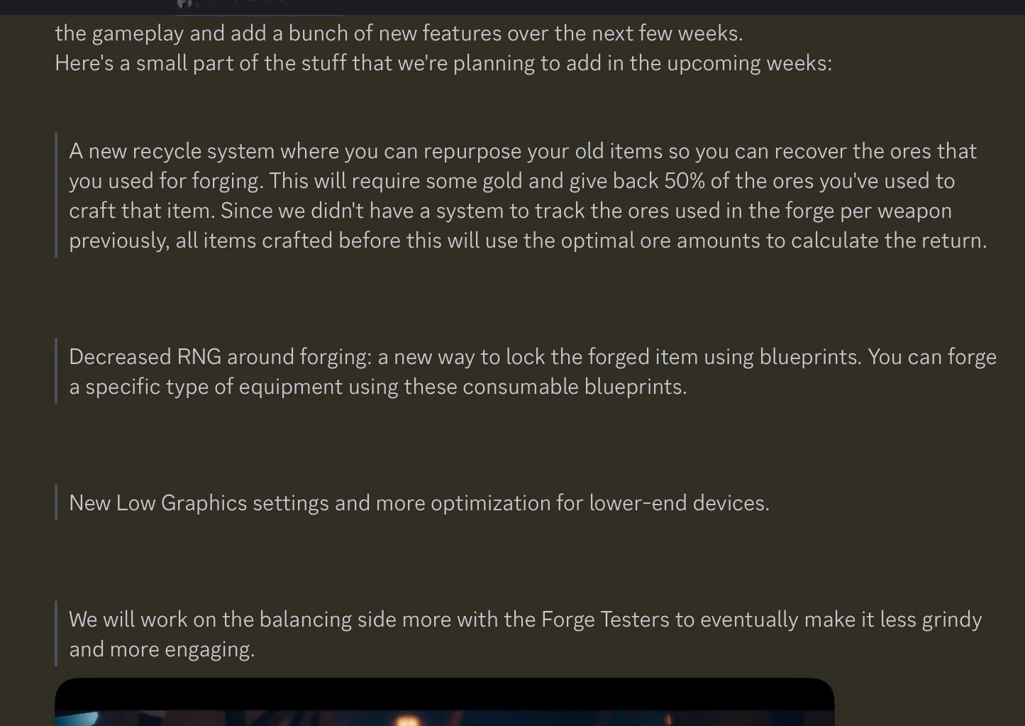 I love you forge devs I take back everything I’ve said about this game ...
