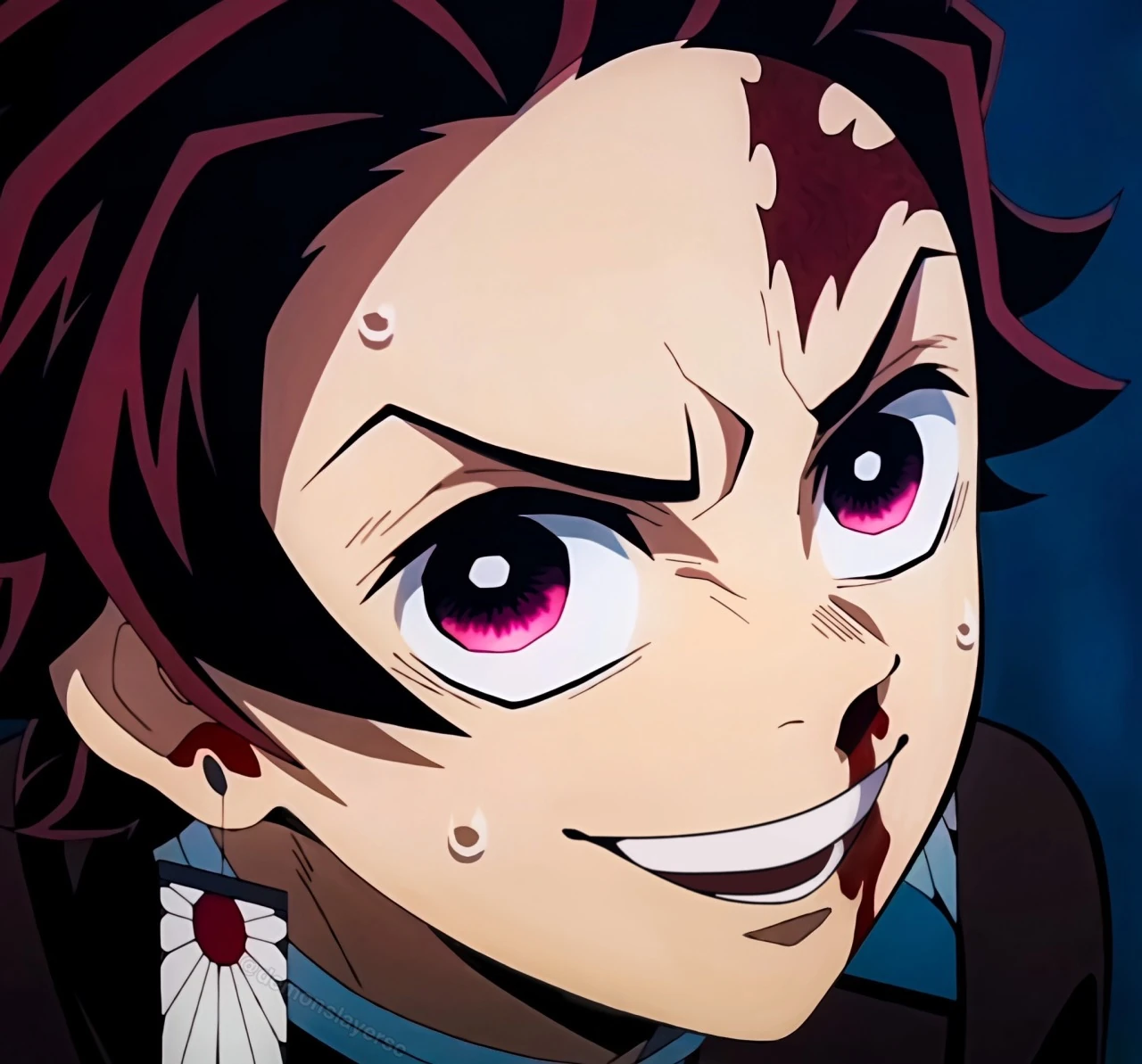 Tanjiro smile in manga to anime | Fandom