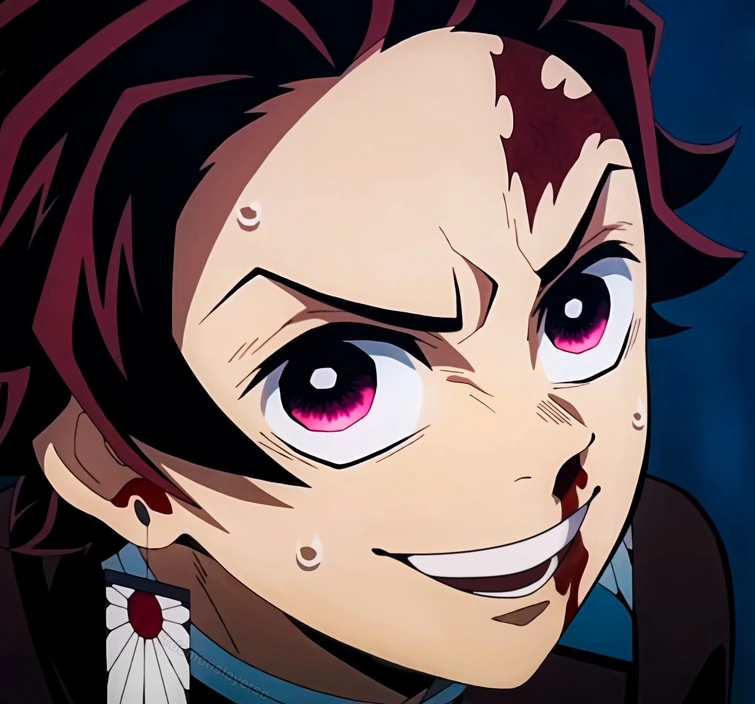 Tanjiro smile in manga to anime | Fandom