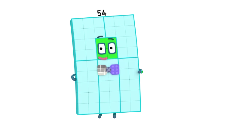 Numberblock 54 has grid games galore! | Fandom