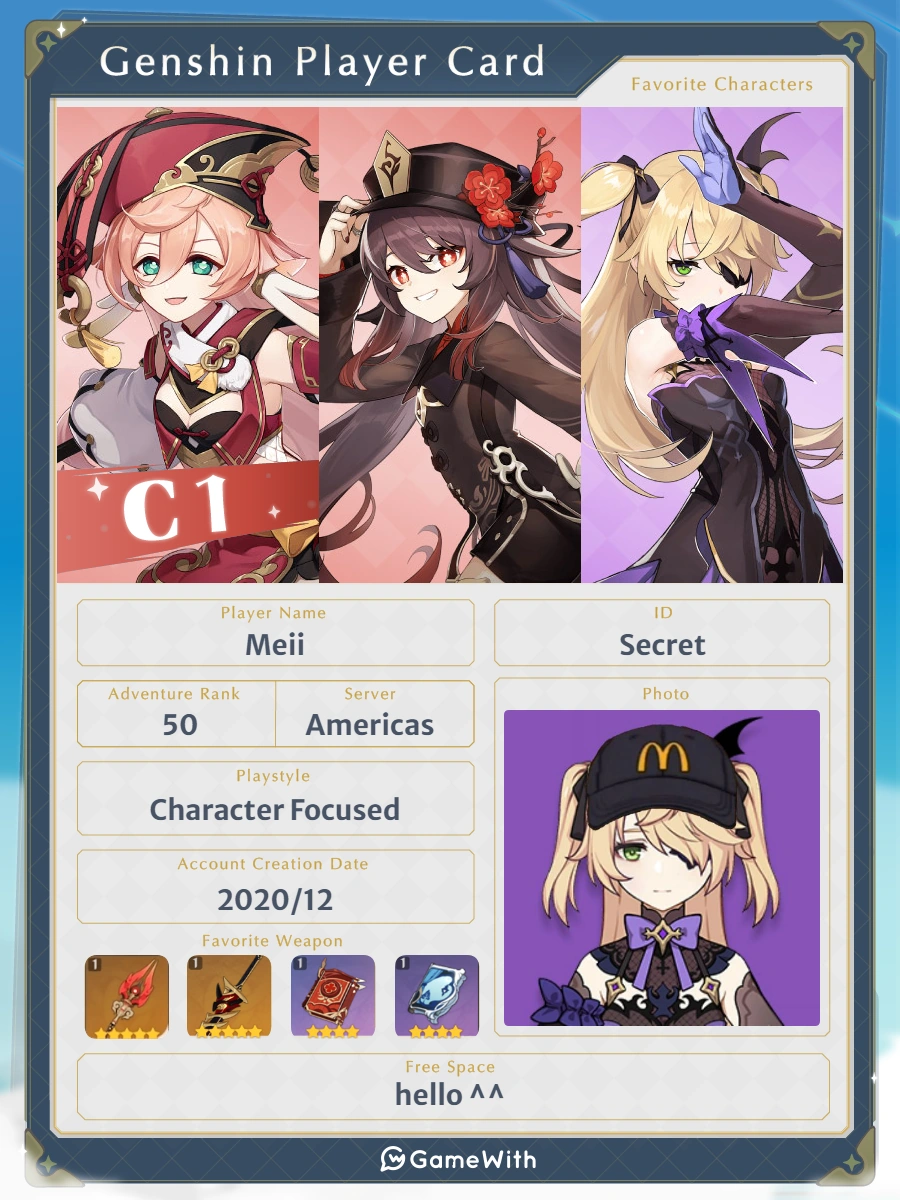 make your own character card! | Fandom