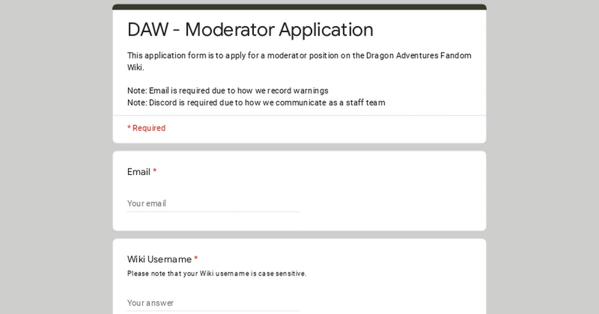 - Moderator Applications - | Fandom