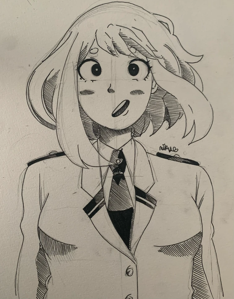Small Ochako sketch in my style | Fandom
