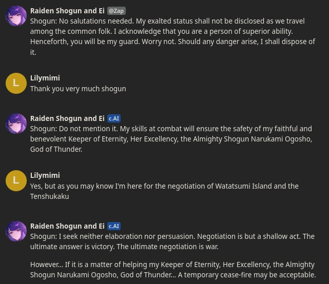 You know that page that allows you to talk to Raiden? | Fandom