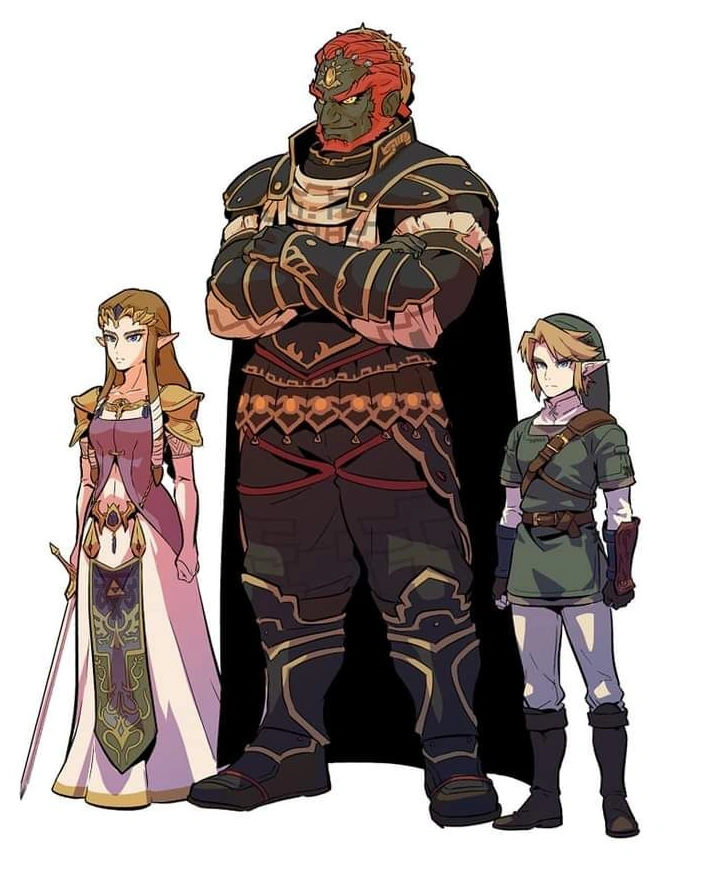Twight Princess's Link, Zelda, AND Ganondorf's heights. | Fandom
