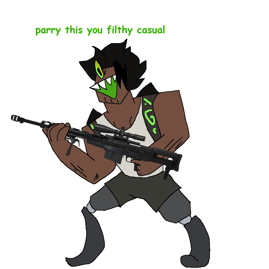parry this you filthy casual (meme cos art, cw for gun) | Fandom