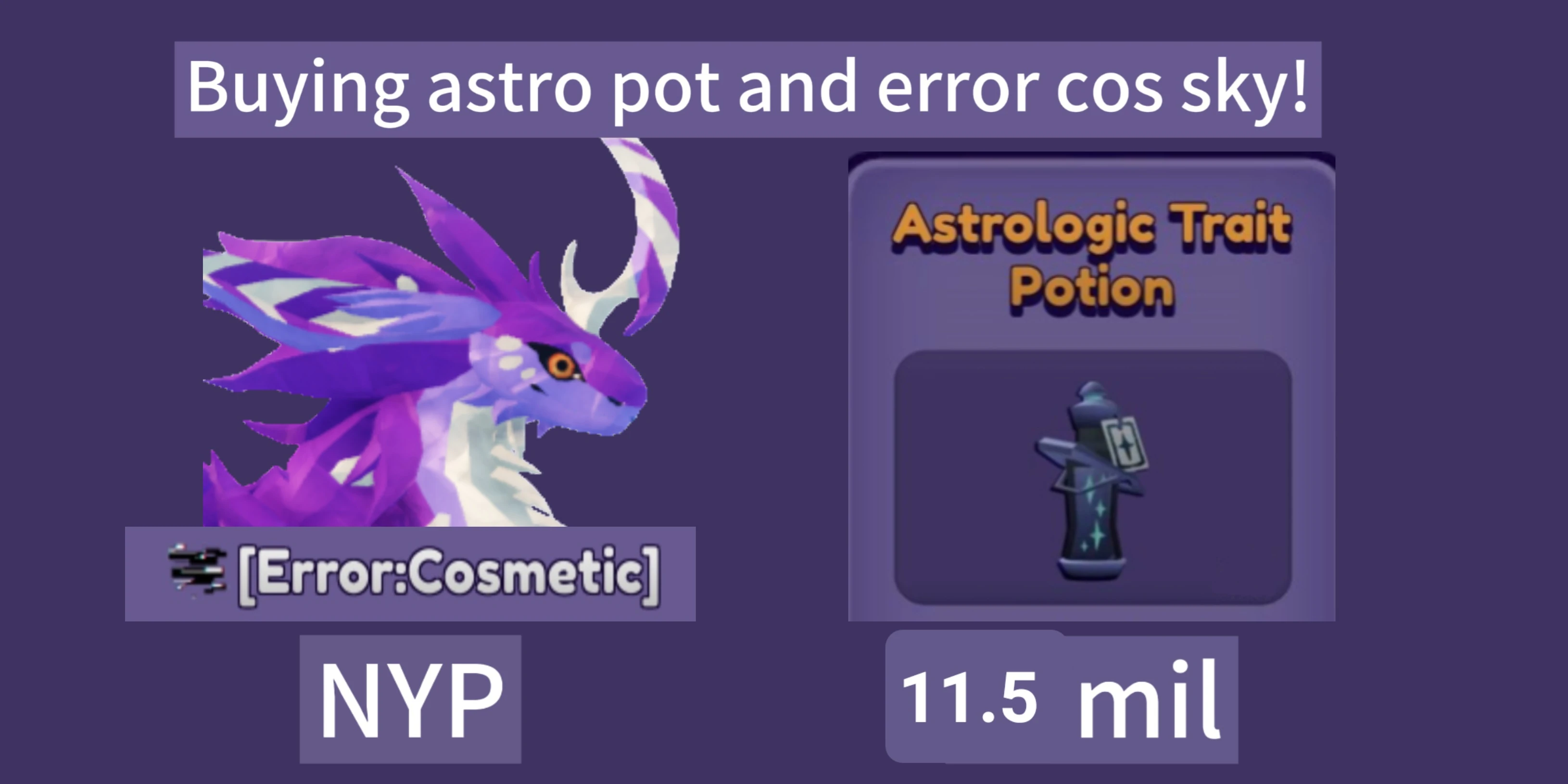 Buying astro pot and error cos sky | Fandom