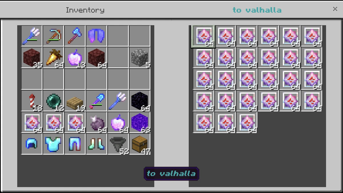 Valhalla kits | 2b2tmcpe kit database Wiki | Fandom