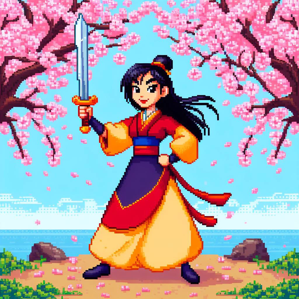Mulan pixel art | Fandom